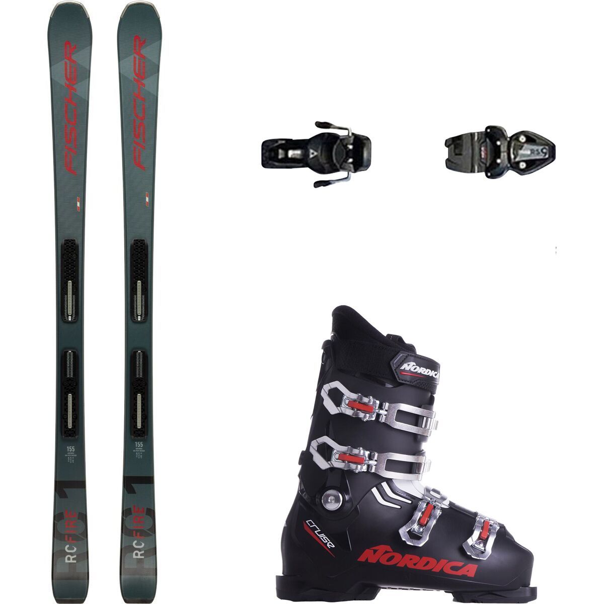Fischer Rc Fire SLR Pro Ski + RS9 GW SLR + The Cruise Ski Boot - Ski