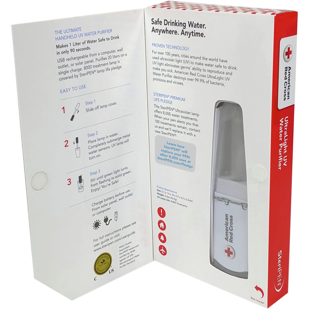SteriPEN SteriPEN American Red Cross Ultralight Purifier - Hike & Camp