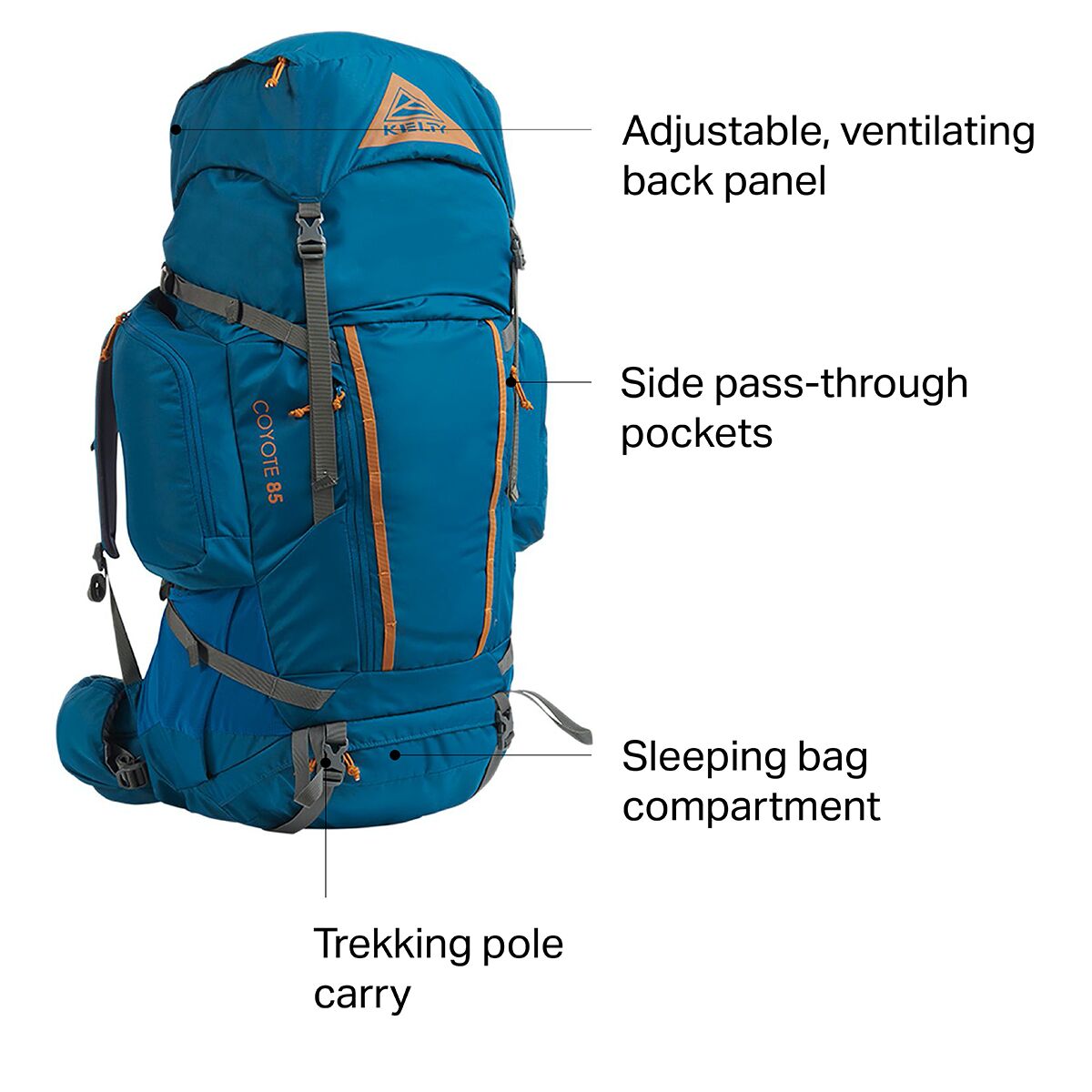 Kelty Coyote 85L Backpack - Hike & Camp