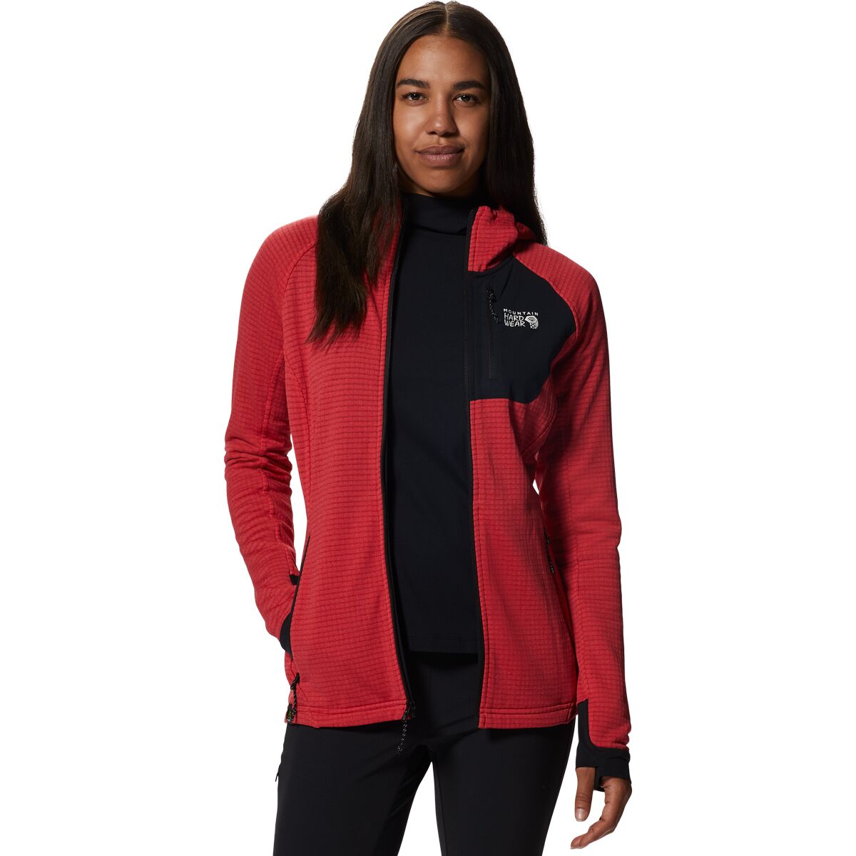 Mountain Hardwear Polartec Power Grid Full-Zip Hooded Jacket - Women's ...