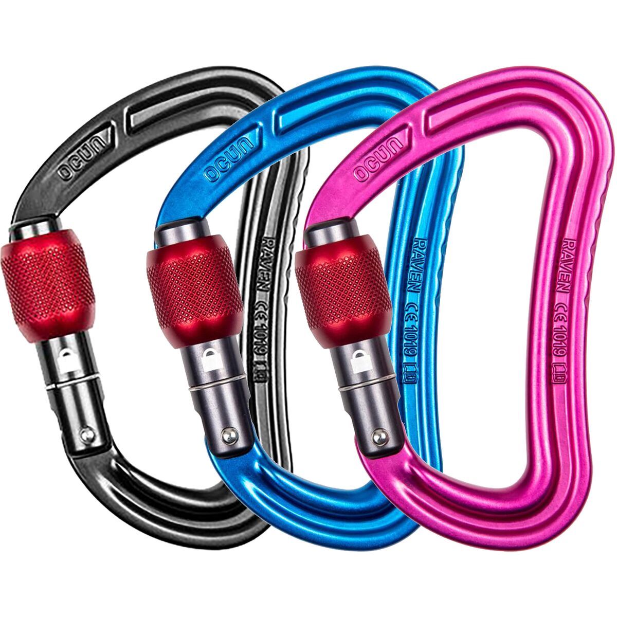 Ocun Raven Screw Carabiner - 3-Pack - Climb