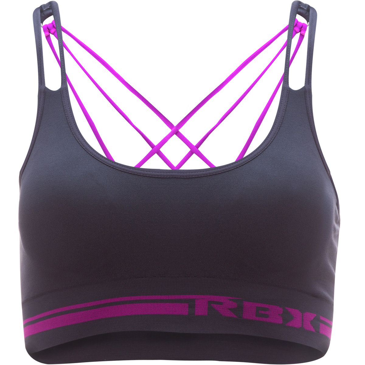 RBX Solid Cross Back Bra with Band - Women's - Women