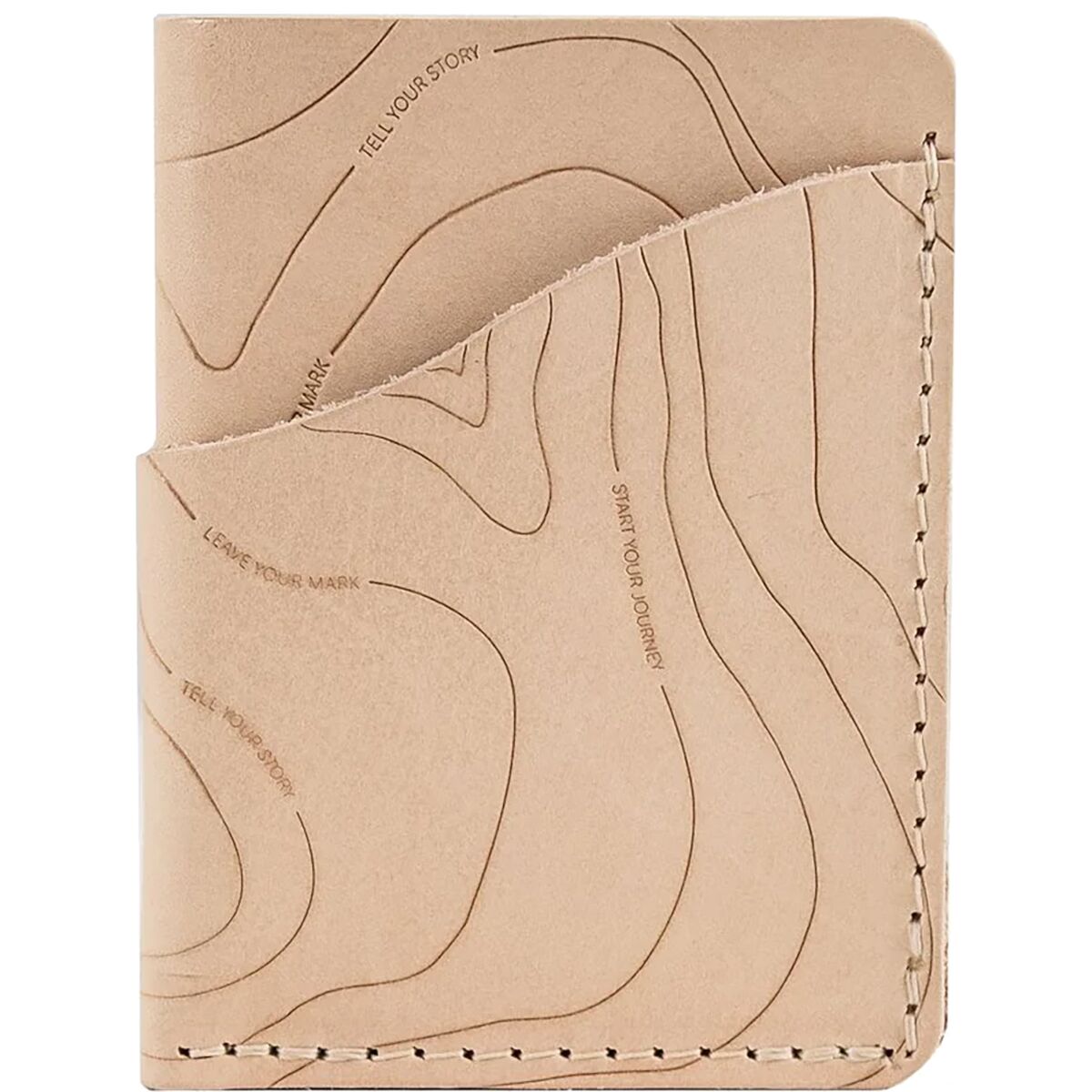 Rustico Wave Leather Wallet Topo Design - Men