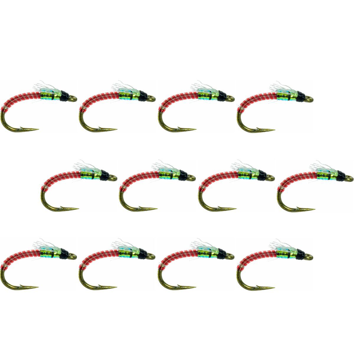 Umpqua Jujubee Midge Flash 12-Pack - Fly Fishing