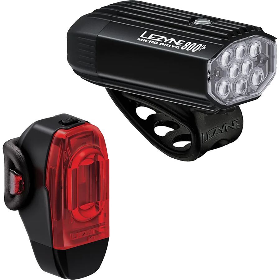 Lezyne Micro Drive 800 Plus + KTV Drive Plus Light Pair - Bike