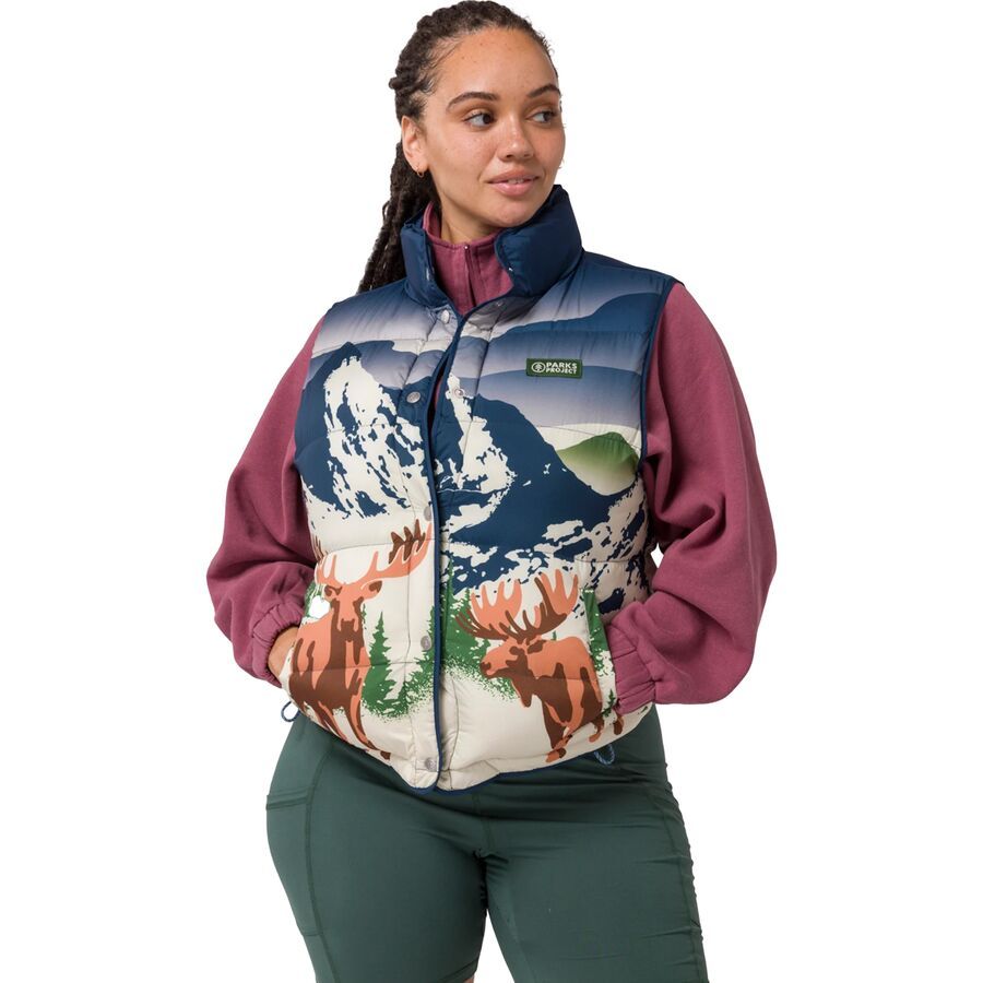 Parks Project Wild Moose Cropped Puffer Vest - Women's - Women